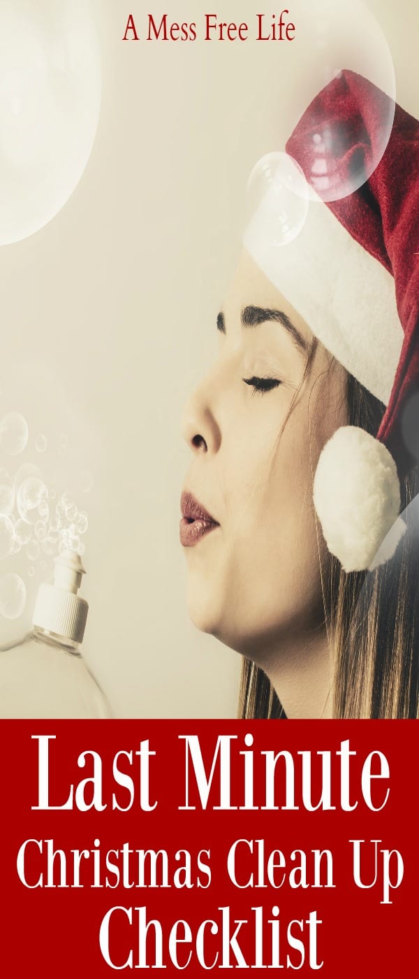 Last Minute Christmas Clean Up Checklist - A Mess Free Life